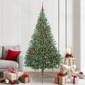 Umělý osvětlený vánoční stromeček Zelená 210 cm PVC 3397024
