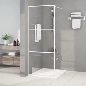 Sprchová zástěna walk-in bílá 80 x 195 cm čiré ESG sklo