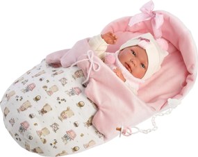 Panenka llorens 73884 new born holčička - realistická panenka miminko s celovinylovým tělem - 40 cm