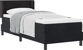 Postel s boxspringem s čelo Černý 200 x 80 cm samet 3341494