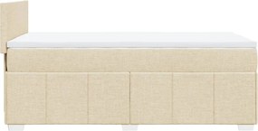 Box spring postel s matrací krémová 90x200 cm textil 3286949