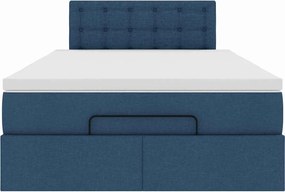 Osmanský postel s matrací modrá 120x200 cm textil 3311621