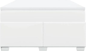 Box spring postel s matrací bílá 140 x 190 cm umělá kůže 3285210