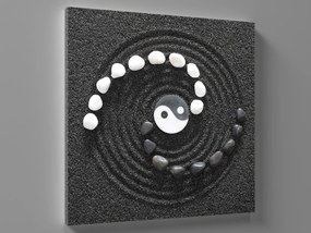 Liox Černobílý obraz jin jang Rozměr: 40 x 40 cm