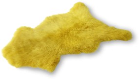 Wooline Ovčí kůže kanárkově žlutá 110 x 80 cm