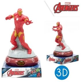 3D LED lampička Avengers - Iron Man 25cm