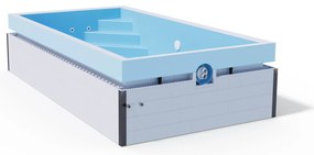 Přelivový bazén QBIG BENEFIT 3 x 6 x 1,2 m - Světle modrý