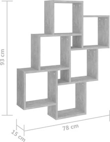 vidaXL Nástěnná police 78 x 15 x 93 cm dřevotříska [807176] Barva: dub artisan