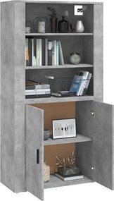 Skříň highboard betonově šedá kompozitní dřevo 3185363