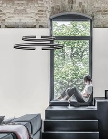 LED lustr Torrente 80 černé