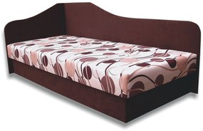 Jednolůžková postel (válenda) 80 cm Lady 87 (Tmavohnědá 40 + Ikarus 20) (L). 793115