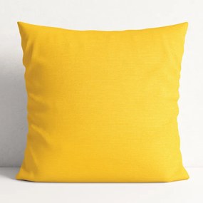 Goldea dekorační povlak na polštář loneta - sytě žlutý 45 x 45 cm