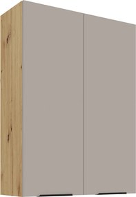ARIA li | horní skříňka 80 G-108 2F policová | 80 cm | EXTRA VYSOKÁ | ANTI FINGERPRINT povrch | artisan/béžová
