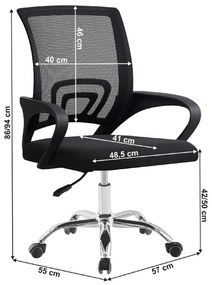 Kondela Kancelářská židle, černá/černá, DEX 4 NEW