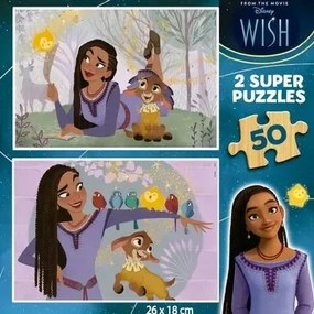 EDUCA Dřevěné puzzle Přání / 2x50 dílků / od 4 let