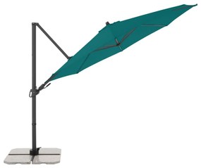 DERBY DX 335 cm - zahradní slunečník s boční nohou petrolej