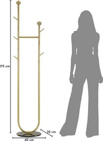 Kovový věšák ve zlaté barvě 40x175 cm Axi – Mauro Ferretti