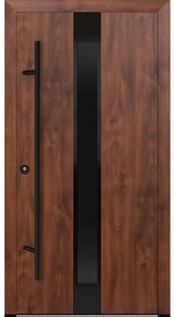 FM Turen - Feldmann & Mayer Vchodové dveře s ocelovým opláštěním FM Turen model DS25 blackline Orientace dveří: Levé, otevírání dovnitř, Dekor: Ořech, Standardní rozměr dveří včetně rámu: 98 cm x 208 cm - vnější rozměr rámu