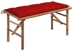 Skládací zahradní lavice s poduškou 118 cm bambus 3063870