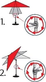 Doppler ACTIVE zahradní slunečník 320 cm šedá