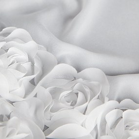 KRÁTKÁ ZÁCLONA NA PÁSCE EVA MINGE ROSES11 150X70 CM BÍLÁ