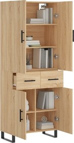 Skříň highboard dub sonoma 69,5 x 34 x 180 cm kompozitní dřevo 3198172