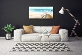 Obraz na plátně Pláž Láhev Dopis Umění 125x50 cm