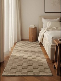 Hnědý ručně tkaný vlněný běhoun 80x200 cm Scala – Villeroy&amp;Boch
