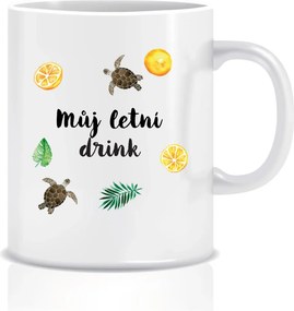 Personalizovaný klasický bílý keramický hrníček 300 ml s letním mixem