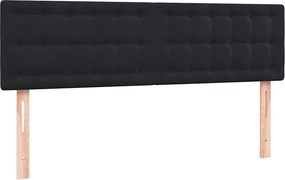 Box spring postel s matrací černá 160x210 cm samet 3317867