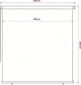 Venkovní roleta 245 (Š) x 230 (V) cm modrá HDPE 312857