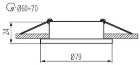 Podhledové svítidlo Kanlux RADAN CT-DSO50 hliník 07362
