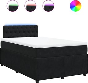 Box spring postel s matrací černá 120 x 190 cm samet 3289994