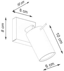 Nástěnné svítidlo ve stříbrné barvě Sollux Etna