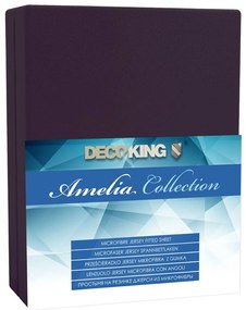 DecoKing - Prostěradlo Jersey - Amelia - Čokoládové