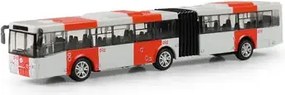 RAPPA 241114 Kovový kloubový autobus PID Praha červený 18 cm / od 3 le