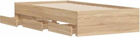 Rám postele se zásuvkami dub sonoma 90x200 cm kompozitní dřevo 3207296