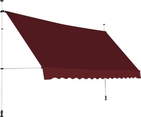 Costway Upínací markýza 400 cm široká Balkonová markýza bez vrtání, odolná proti