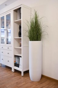 Květináč SOLERIO, sklolaminát, výška 100 cm, bílý mat, outlet