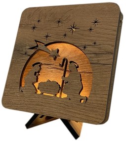 Li-Go "Betlém" lampa 19x19cm provedení povrchu: ořech