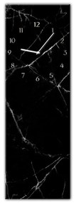 Nástěnné hodiny Styler Glassclock Black Marble, 20 x 60 cm