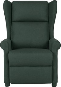 Polohovací křeslo tmavě zelené textil 340955