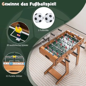 Costway Foosballový stůl Prostorově úsporný s robustní – 33 × 36 × 109 cm