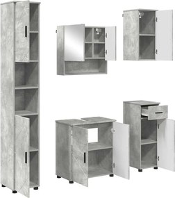 Sada koupelnového nábytku 5 ks Betonově šedá 61 x 35 x 64 cm 3392996