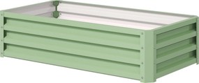 Outsunny Zvedený Záhon z Oceli, Zahradní Rámeček s Otevřeným Dnem pro Pěstování Zeleniny 120x60x30,5 cm na Balkon, Terasu, Květináč pro Květiny, Rost…