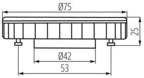 LED žárovka Kanlux ESG 9W GX53-NW 4000K neutrální bílá 22423