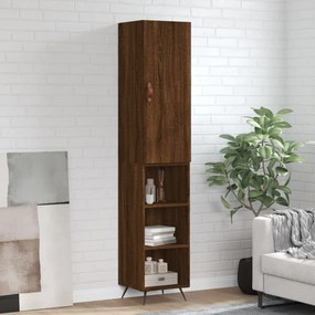 vidaXL Skříň highboard 34,5 x 34 x 180 cm kompozitní dřevo [3198953] Barva: bílá s vysokým leskem