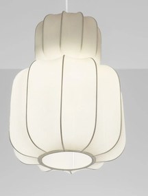 Matně bílé látkové závěsné svítidlo ø 28 cm Delina – Nova Luce