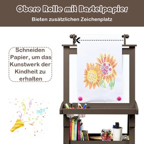 Costway 3 v 1 Dětský stojan dětská tabule oboustranná tabule stojanová tabule