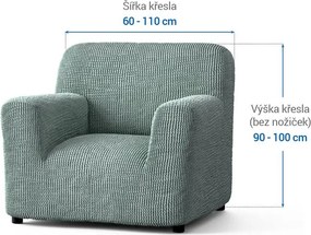 Bielastické potahy COSTINA mátová křeslo (š. 60 - 110 cm)